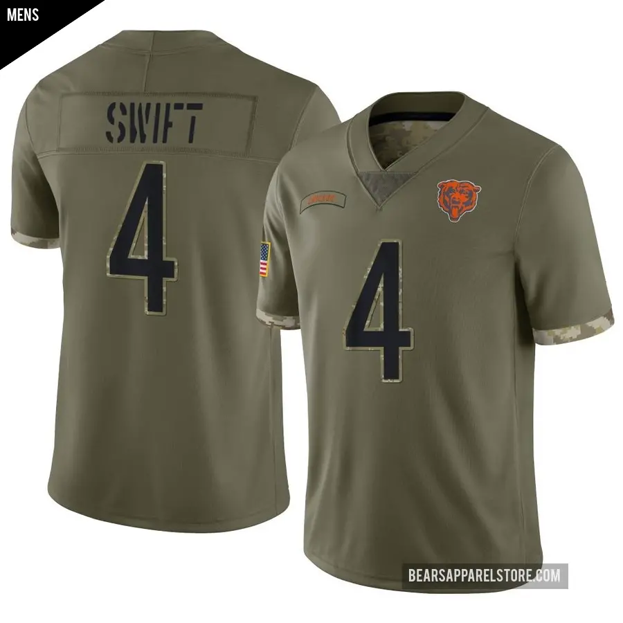 D'Andre Swift Jersey, Legend, Game, Limited, Elite Jerseys - Bears Store