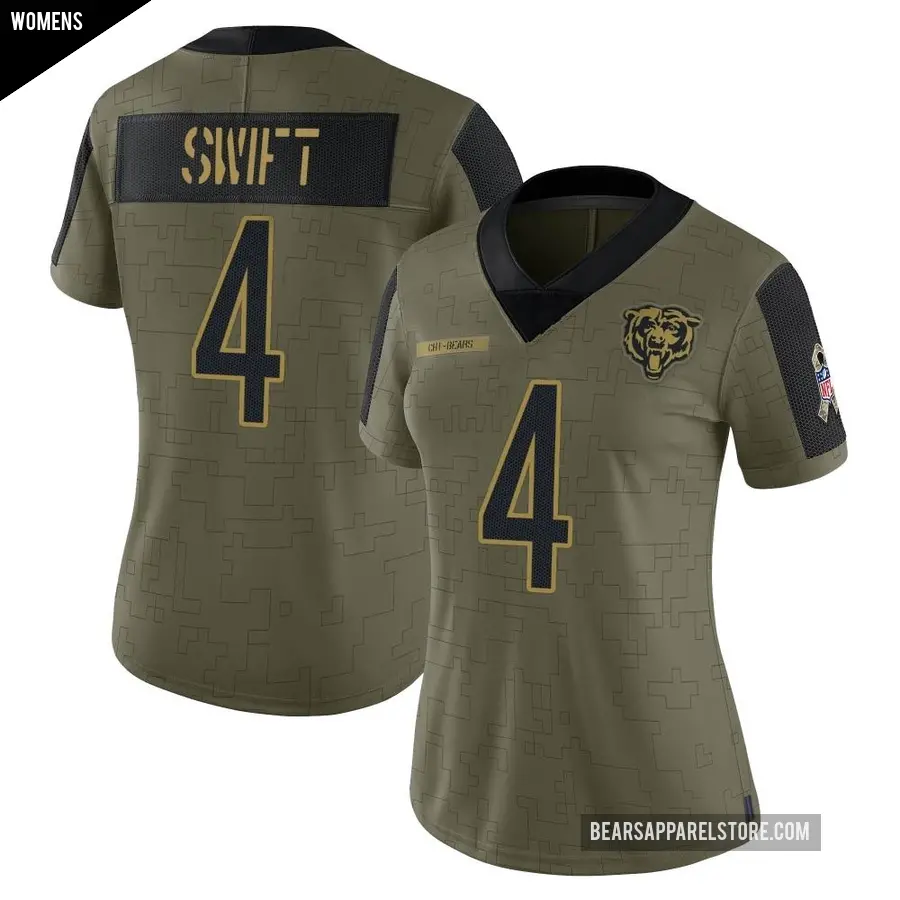 D'Andre Swift Jersey, Legend, Game, Limited, Elite Jerseys - Bears Store